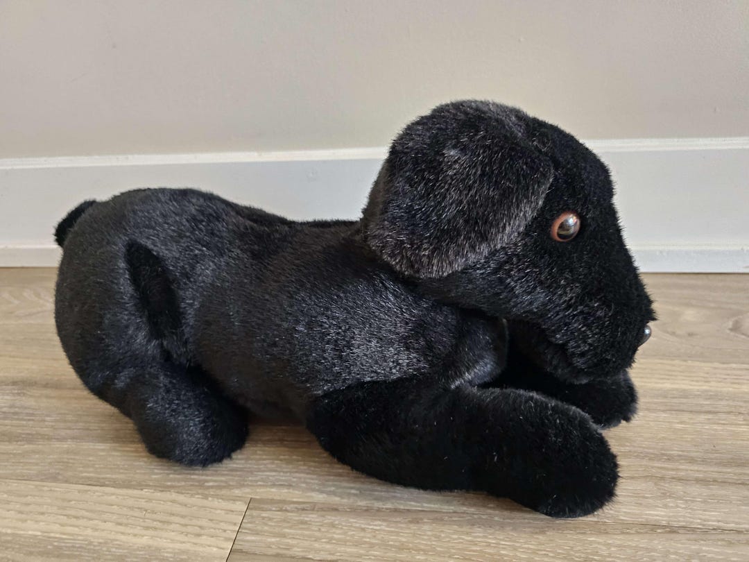 Cute Realistic Black Labrador Stuffed Animal Plush Toy 16" - Etsy