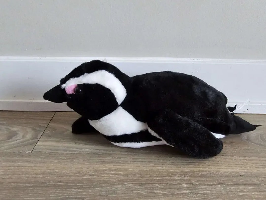 The Petting Zoo Realistic Black Footed African Penguin Stuffed Animal ...