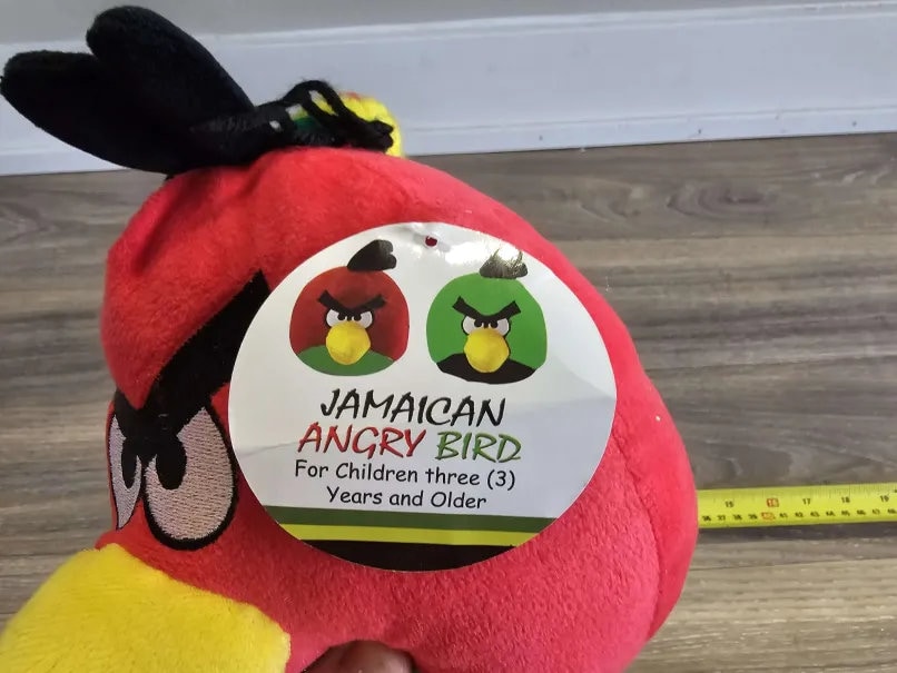 Jamaican Angry Bird Stuffed Animal Plush Toy 9 - Etsy