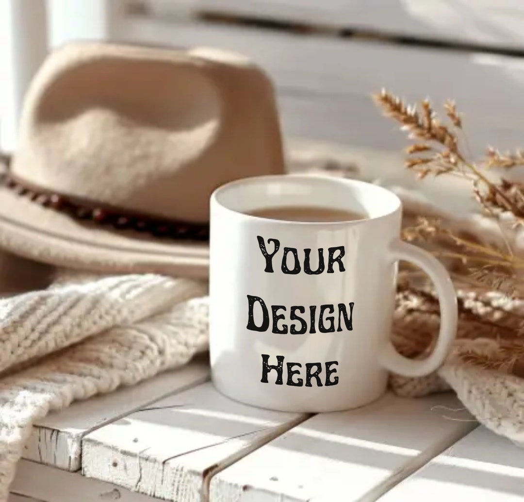 Mug Mock up White Glossy Mug Mockup Western Style Cup Mockup White Mug ...