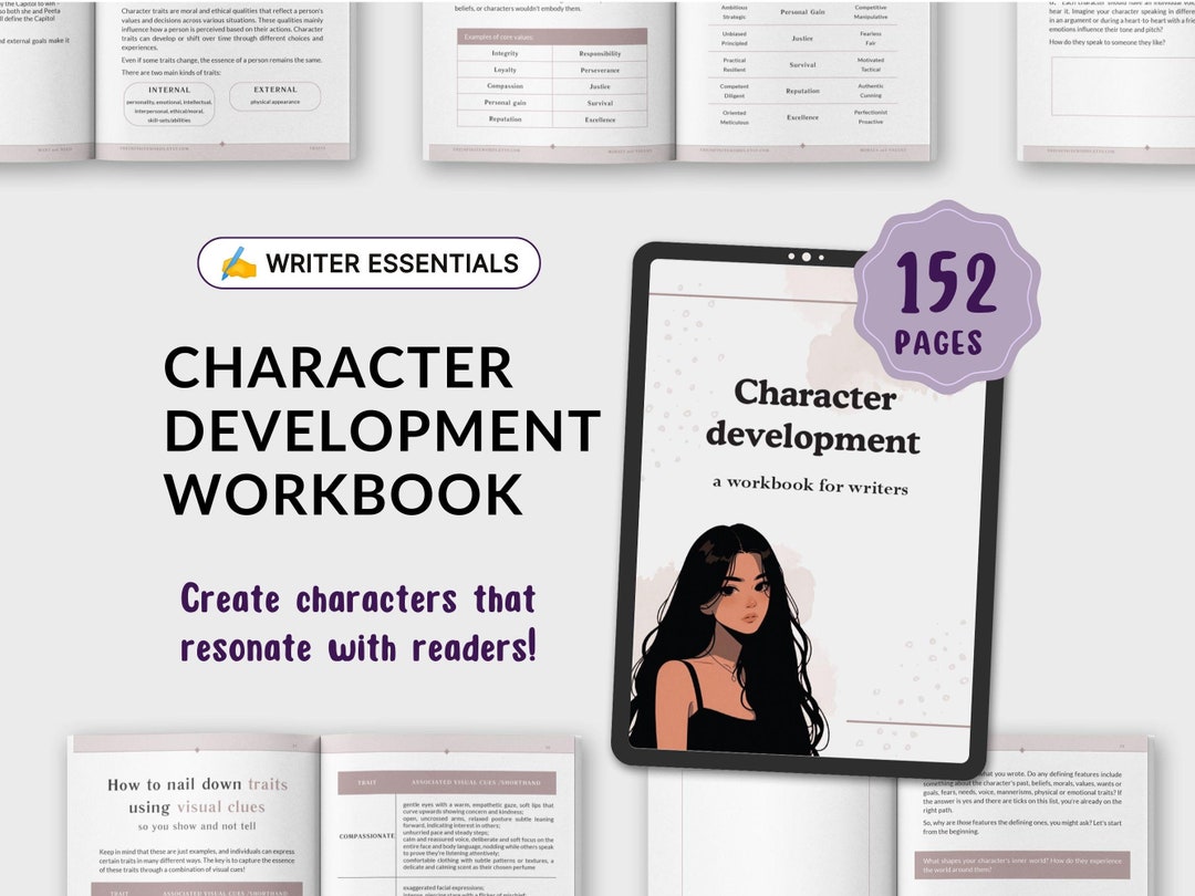 Character Workbook, Digital Printable Writing Planner, Character ...