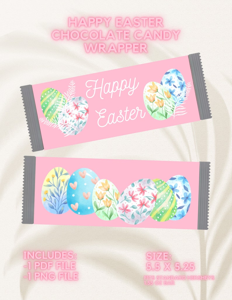 Happy Easter Candy Bar Wrapper - Etsy
