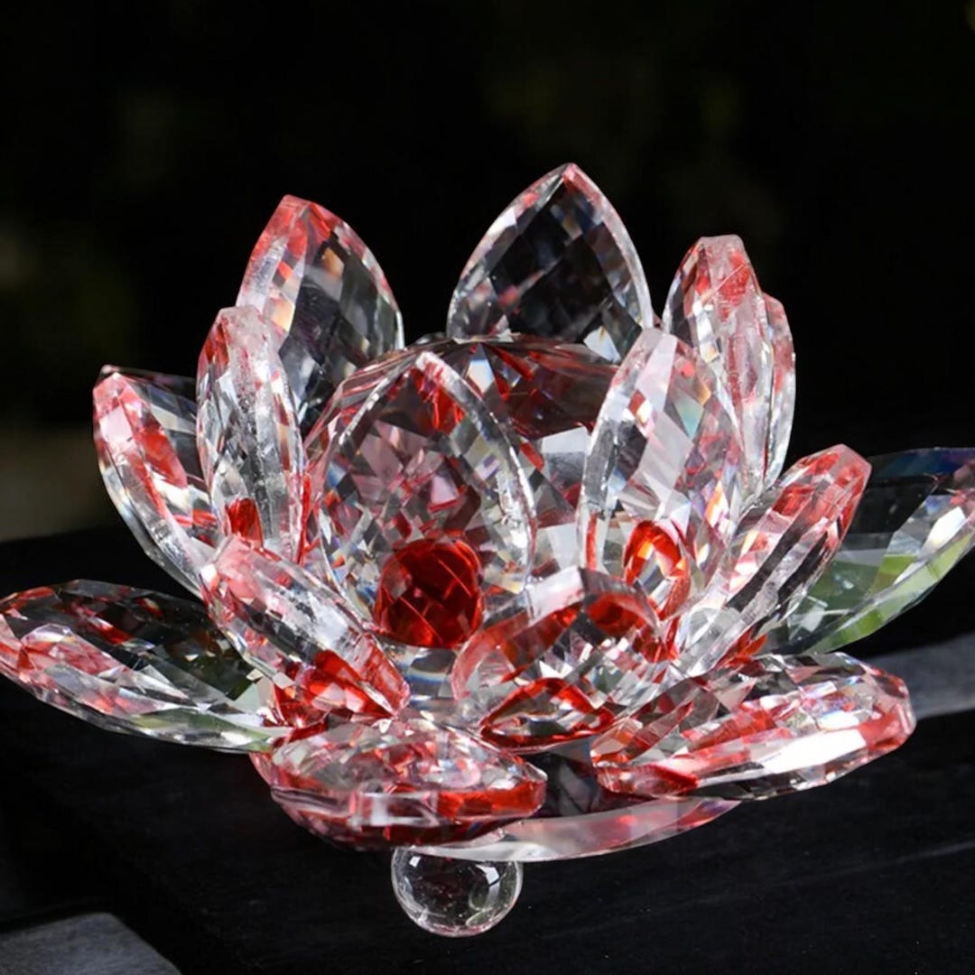 Feng Shui Glass Paperweight, Chinese Geomancy Crystal Ornament ...