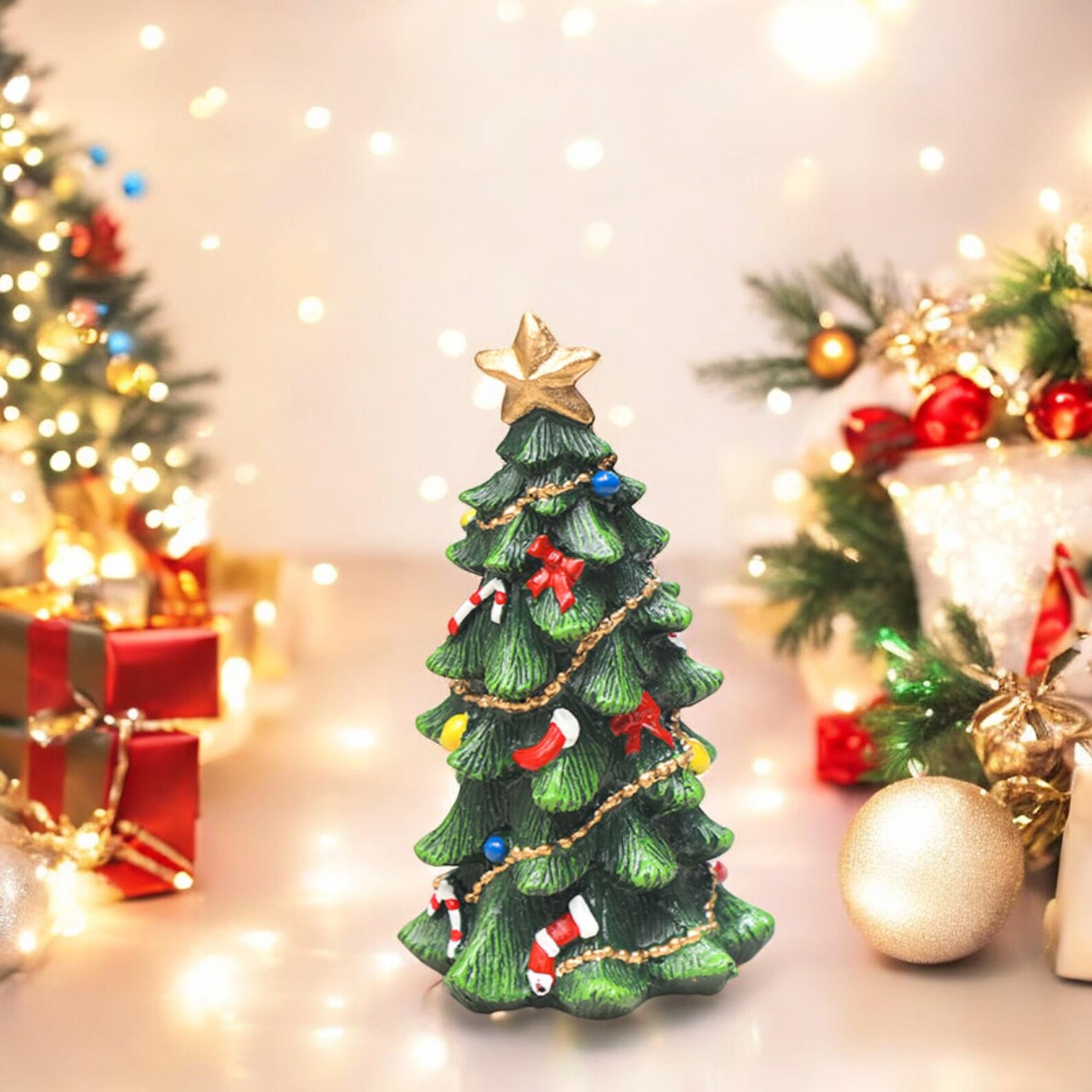 Handmade Resin Mini Christmas Tree: Festive Tabletop Decor - Etsy