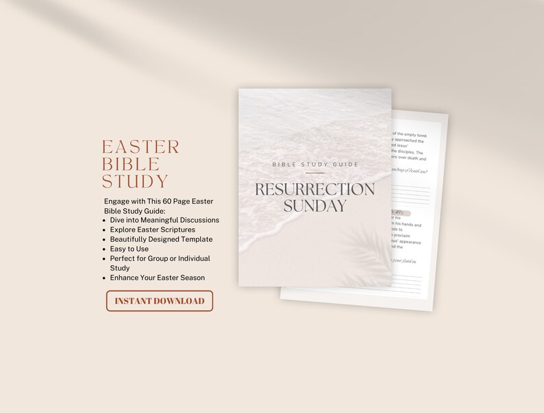 Boho Easter Bible Study Guide Digital File Instant Download - Etsy