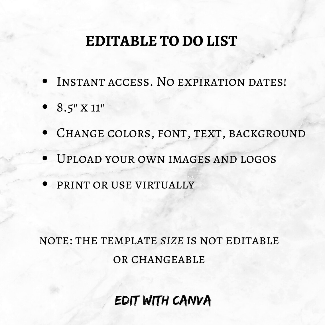 Simple to Do List, Basic to Do List, Printable to Do List, Task Checklist, Organizer, Digital ...