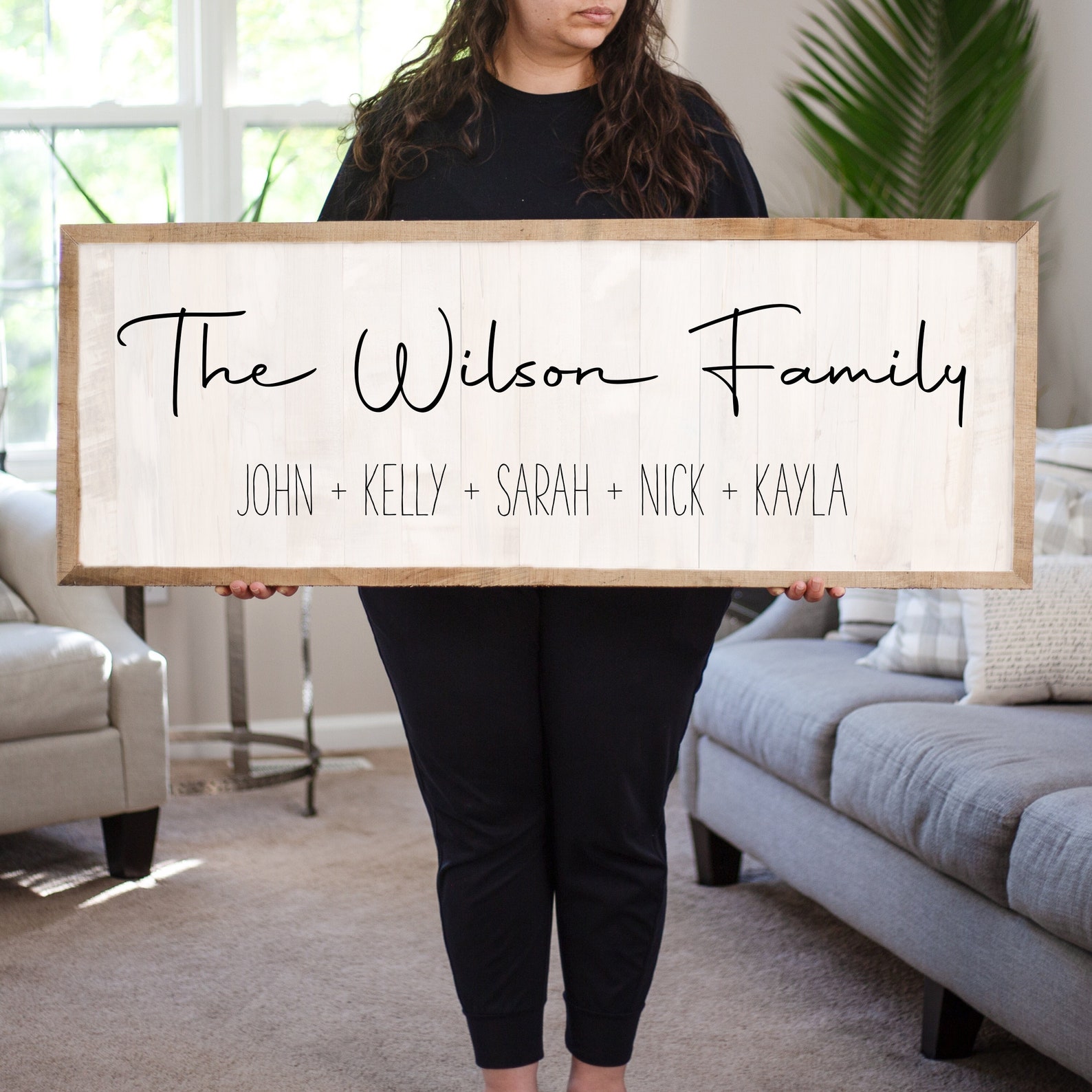 Personalized Last Name Sign Kids Names, Custom Family Kids Names Sign ...