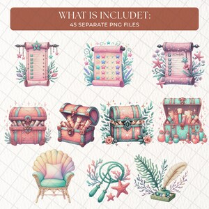 Watercolor Mermaid Clipart, Cute Baby Mermaid PNG, Under the Sea ...