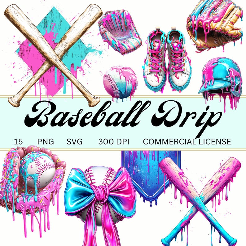 Baseball Drip PNG, Game Day Baseball SVG, Drip Sports Sublimation ...
