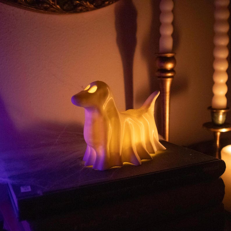 Ghost Dogs With LED Tea Lights- Halloween Home Decor & Perfect Gift for ...