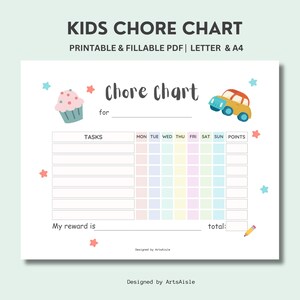 Potty Training Reward Chart for Boys and Girls Toddler Potty Training ...