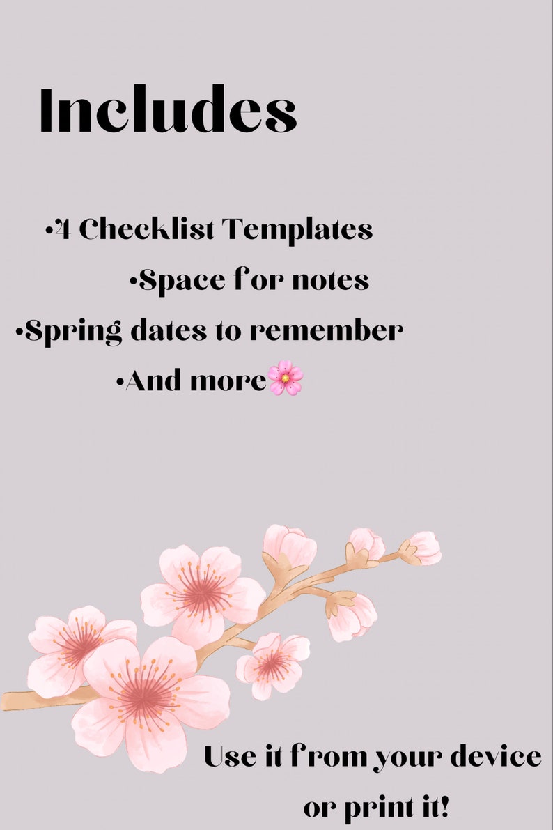 Spring Cleaning to Do Checklist - Etsy