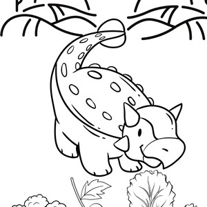 Dinosaur Coloring Pages- Homeschool, Toddlers, Preschool, Instant ...