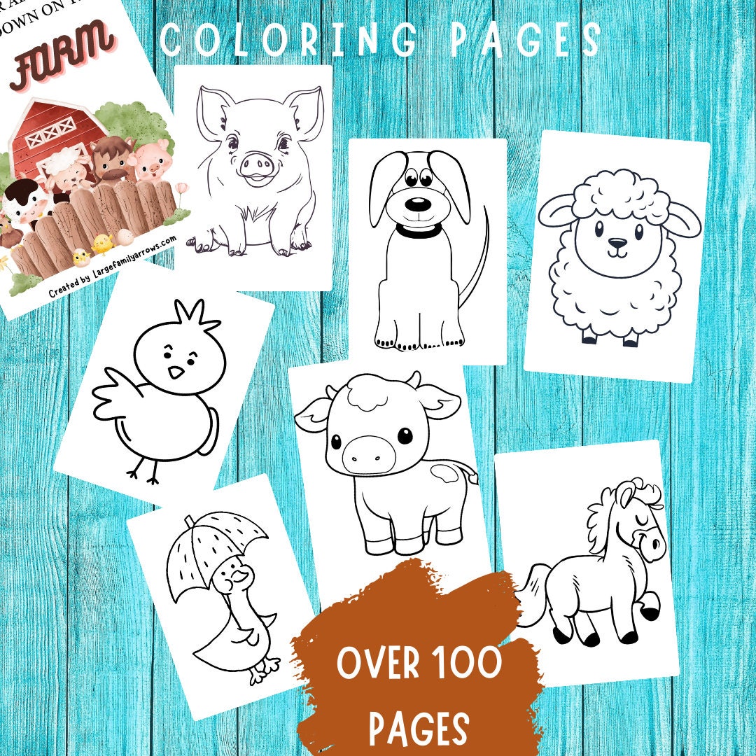 Farm Theme Learning Bundle, Printable Worksheets, Alphabet, Numbers ...