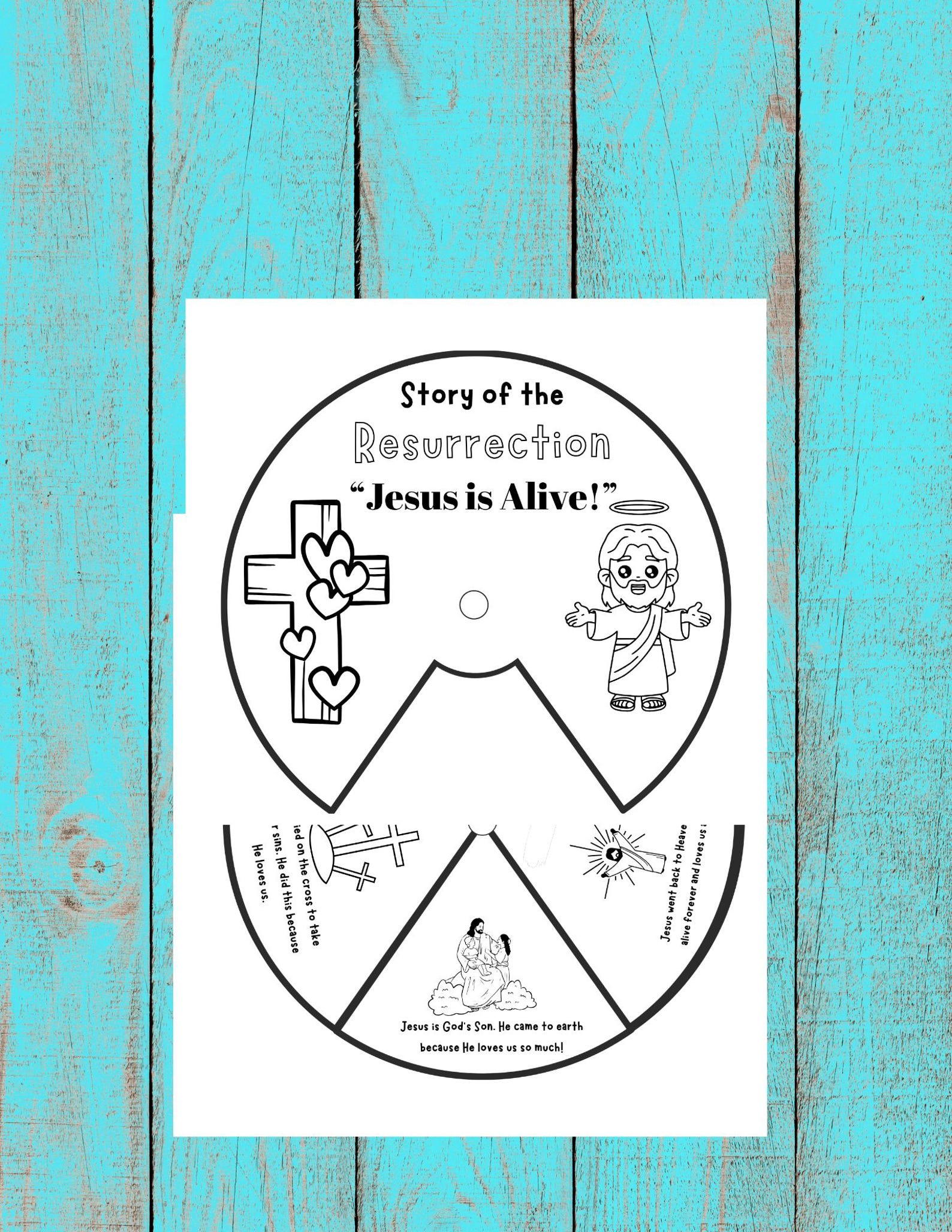Resurrection Story Wheel – Printable for Kids - Etsy