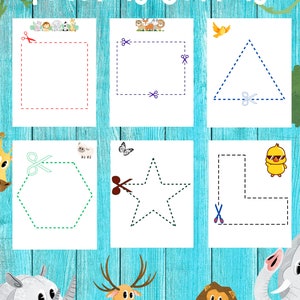 Preschool Scissor Practice Worksheets-homeschool-educational-motor ...