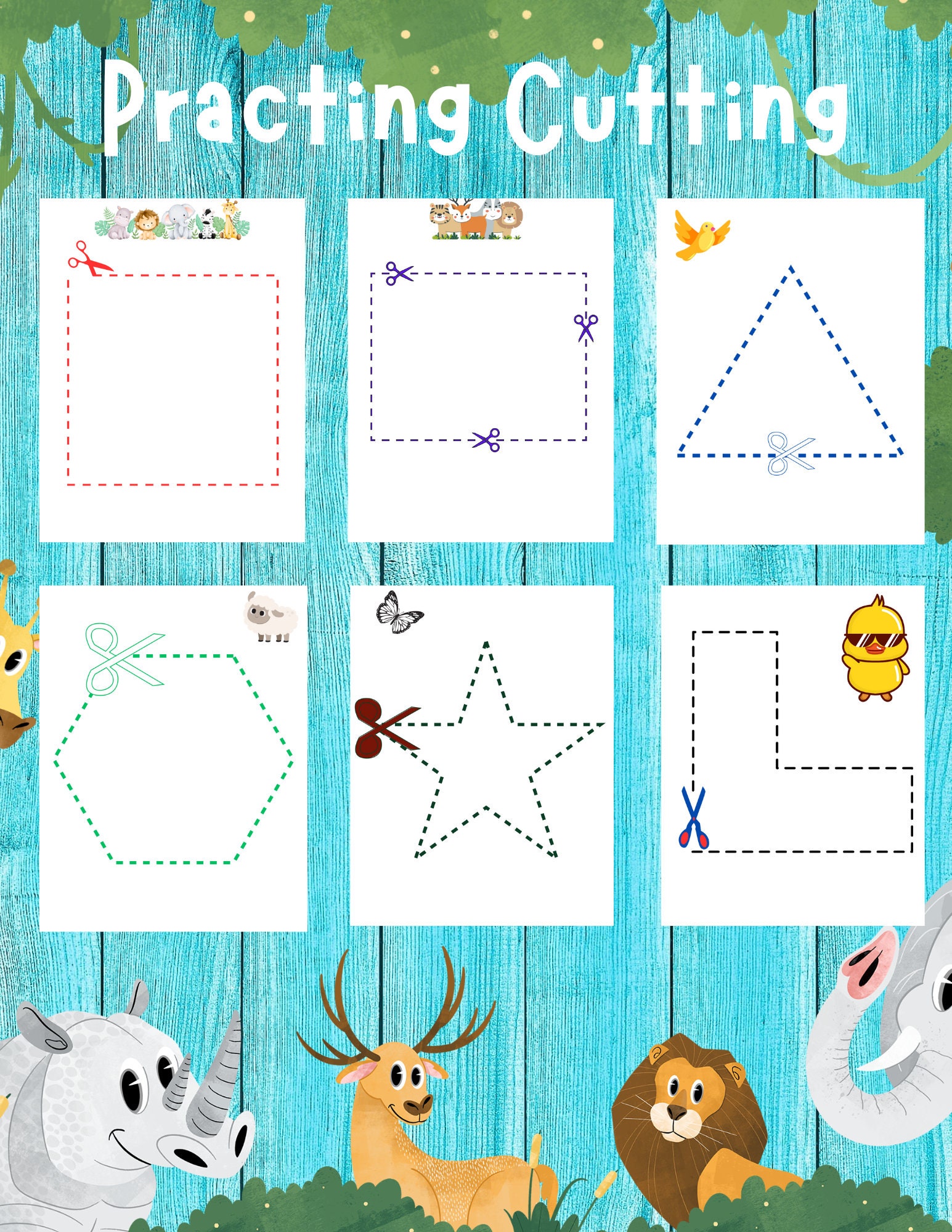 Preschool Scissor Practice Worksheets-homeschool-educational-motor ...