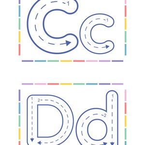 ABC Tracing Worksheets-preschool, Homeschool, Educators - Etsy