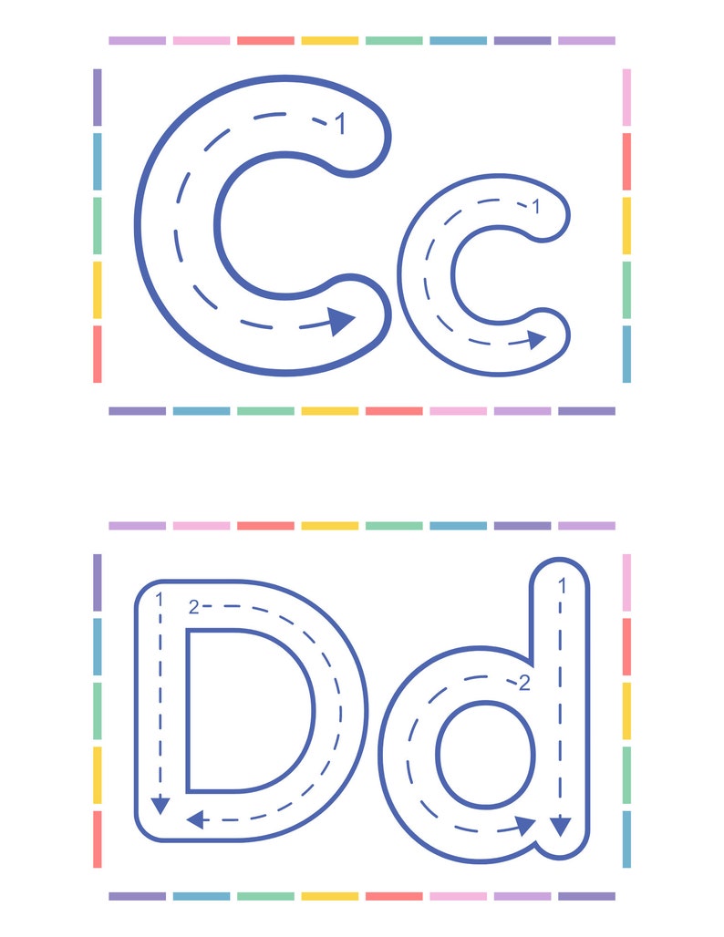 ABC Tracing Worksheets-preschool, Homeschool, Educators - Etsy