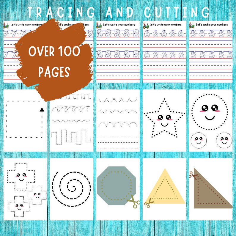 Farm Theme Learning Bundle, Printable Worksheets, Alphabet, Numbers, Tracing, Matching, Toddler ...