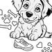 Dog-themed Coloring Pages-preschool-homeschool-motor Skills - Etsy