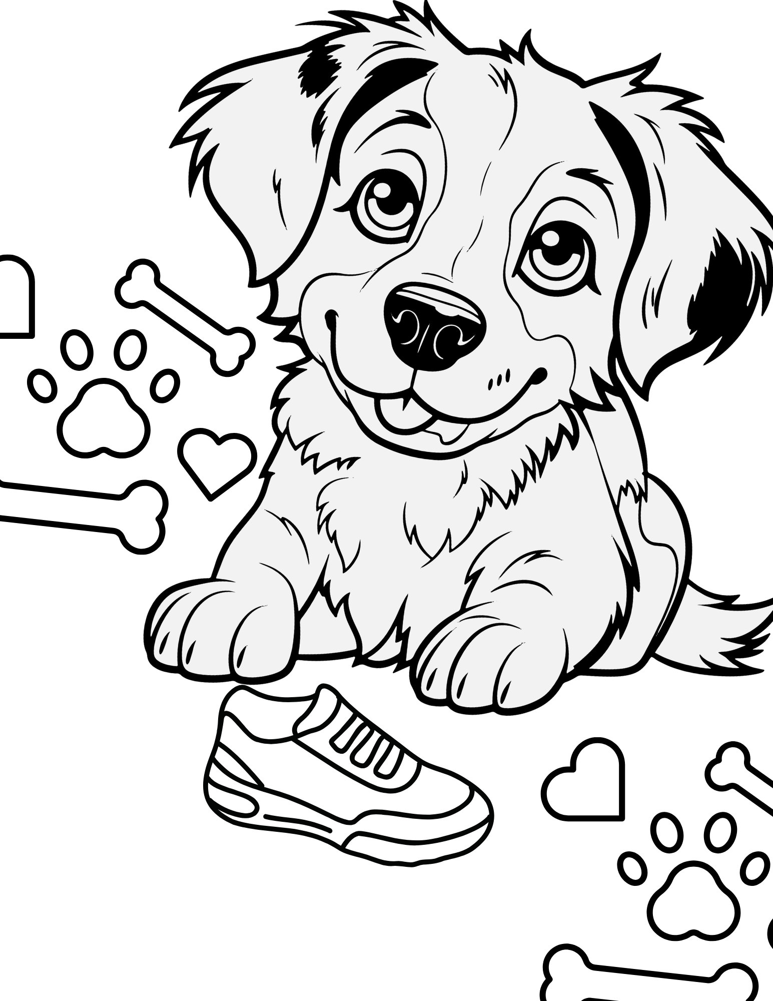 Dog-themed Coloring Pages-preschool-homeschool-motor Skills - Etsy