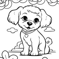 Dog-themed Coloring Pages-preschool-homeschool-motor Skills - Etsy