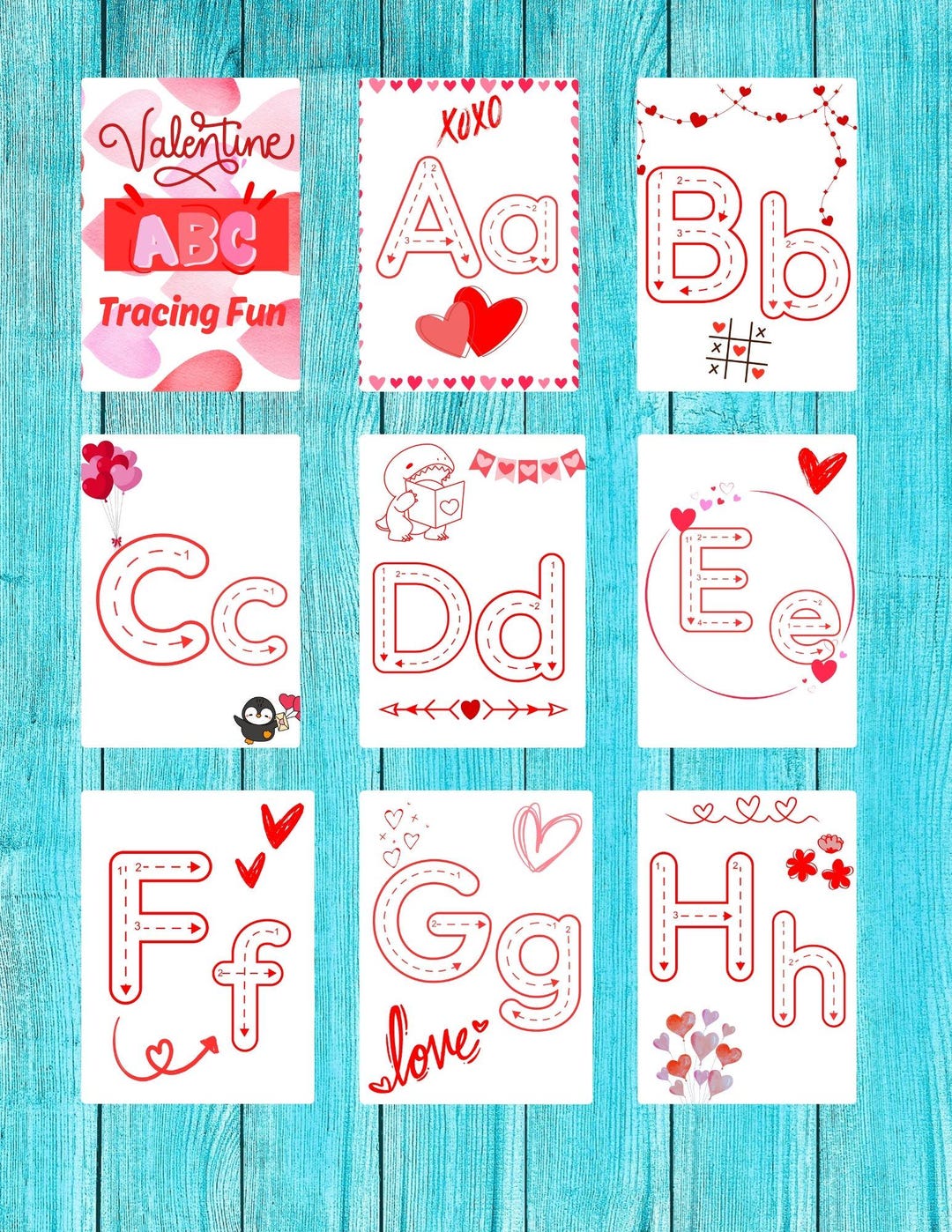Valentine’s Day ABC Tracing Printables for Kids – Fun & Educational ...