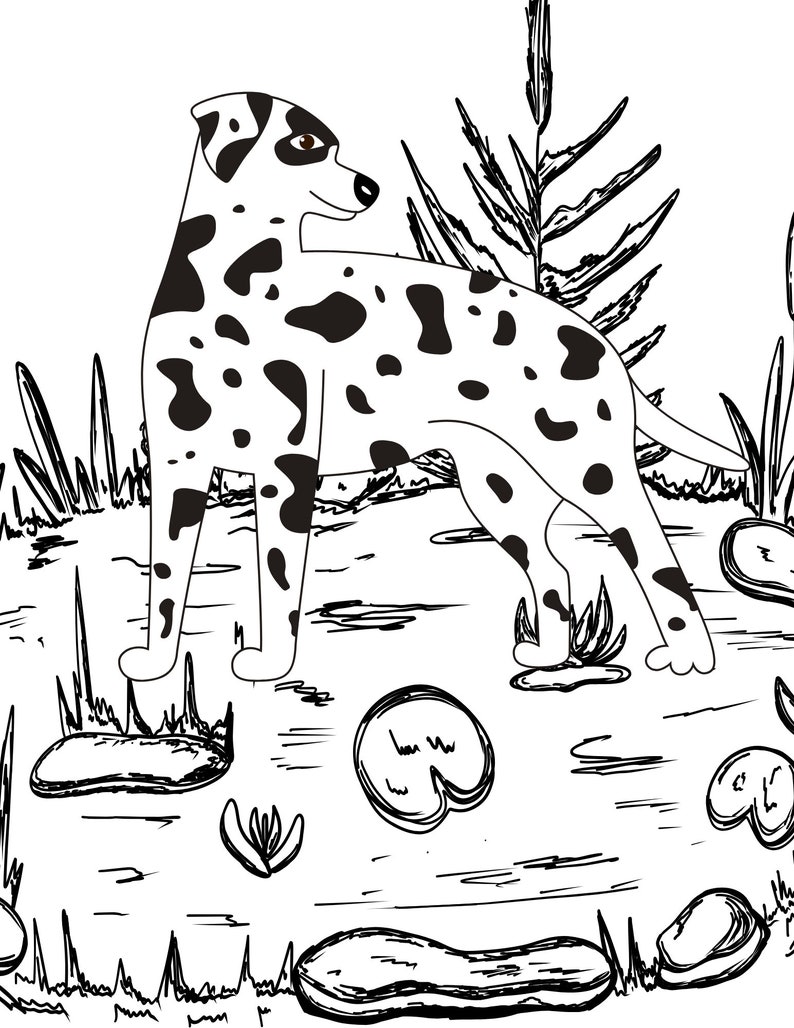 Dog-themed Coloring Pages-preschool-homeschool-motor Skills - Etsy