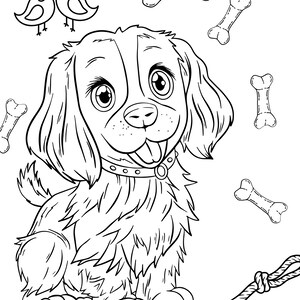 Dog-themed Coloring Pages-preschool-homeschool-motor Skills - Etsy