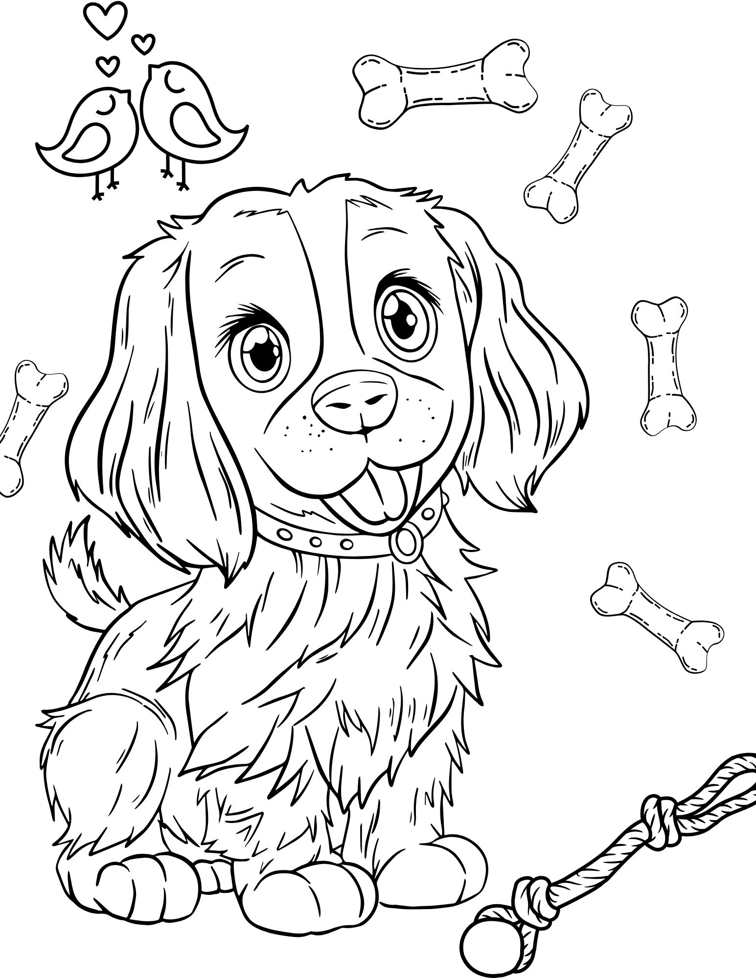 Dog-themed Coloring Pages-preschool-homeschool-motor Skills - Etsy