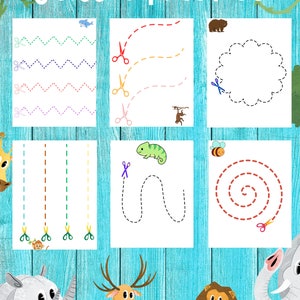 Preschool Scissor Practice Worksheets-homeschool-educational-motor ...