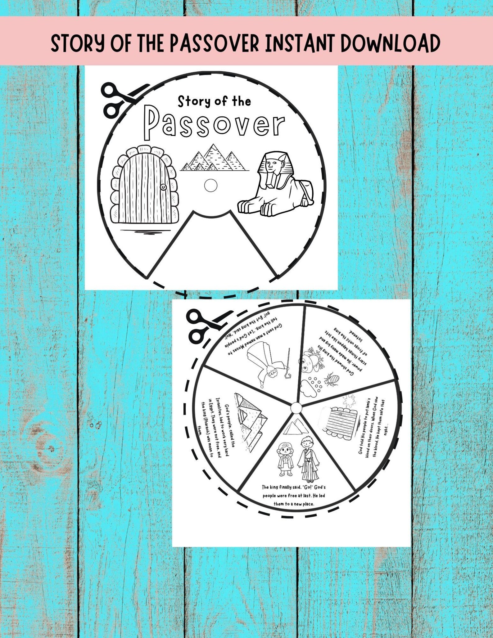 Passover Story Wheel – Printable for Kids - Etsy