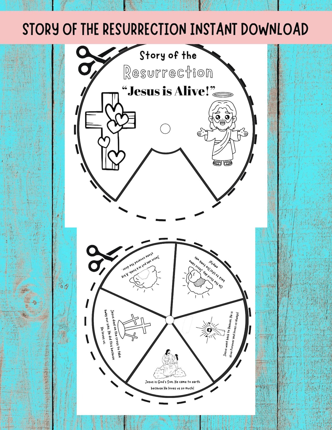 Resurrection Story Wheel – Printable for Kids - Etsy