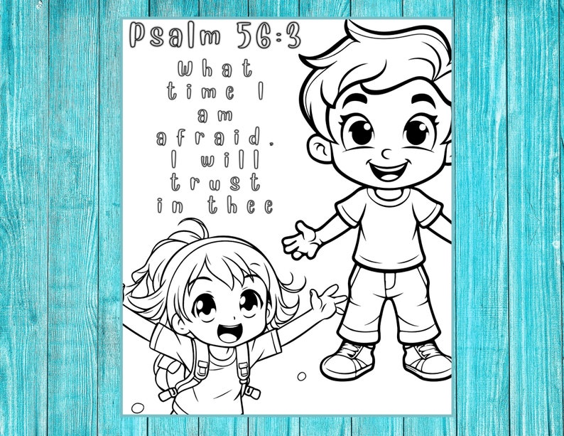 Kids Scripture Bible Coloring Pages - Etsy