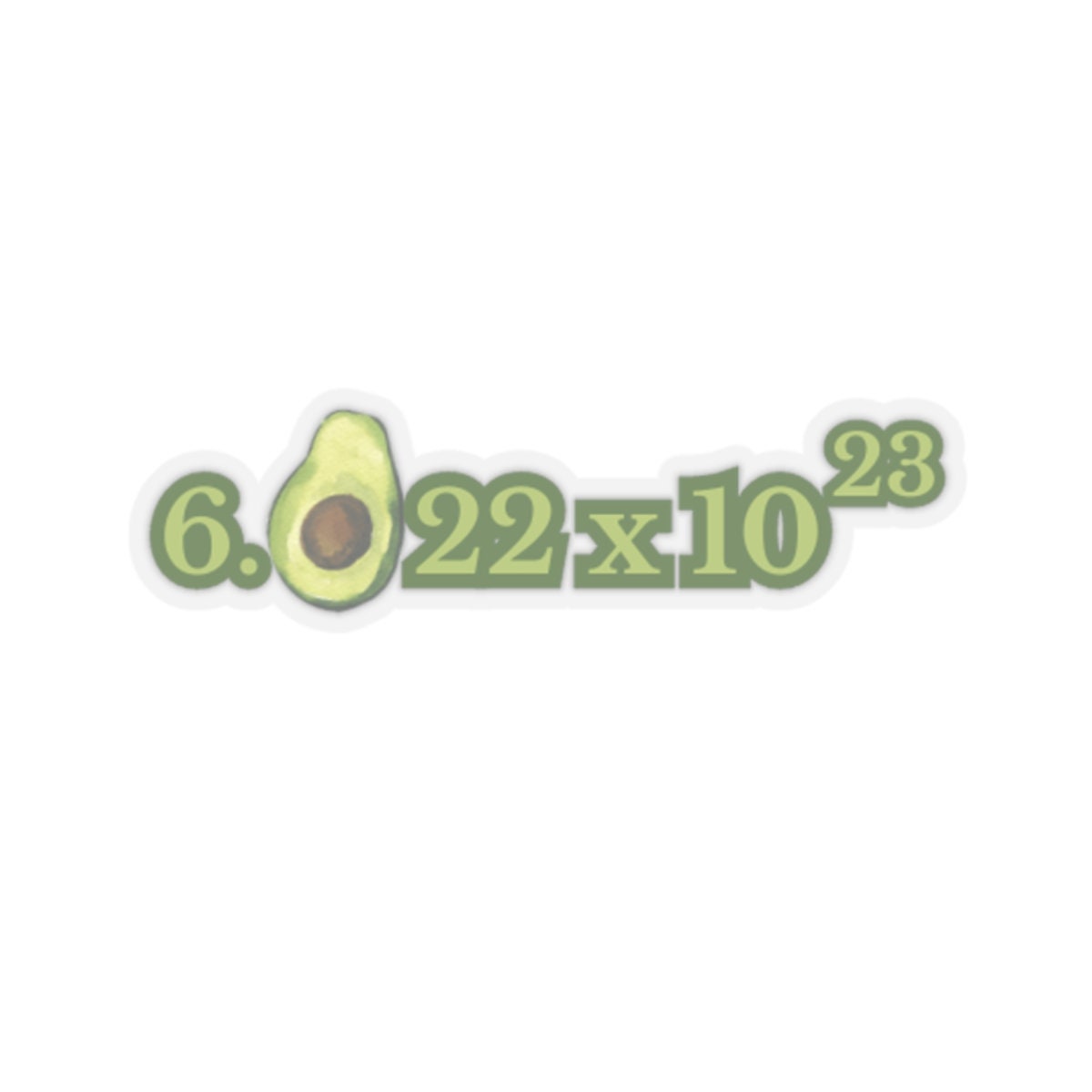 Avogadro's Number Avocado Kiss-cut Stickers - Etsy