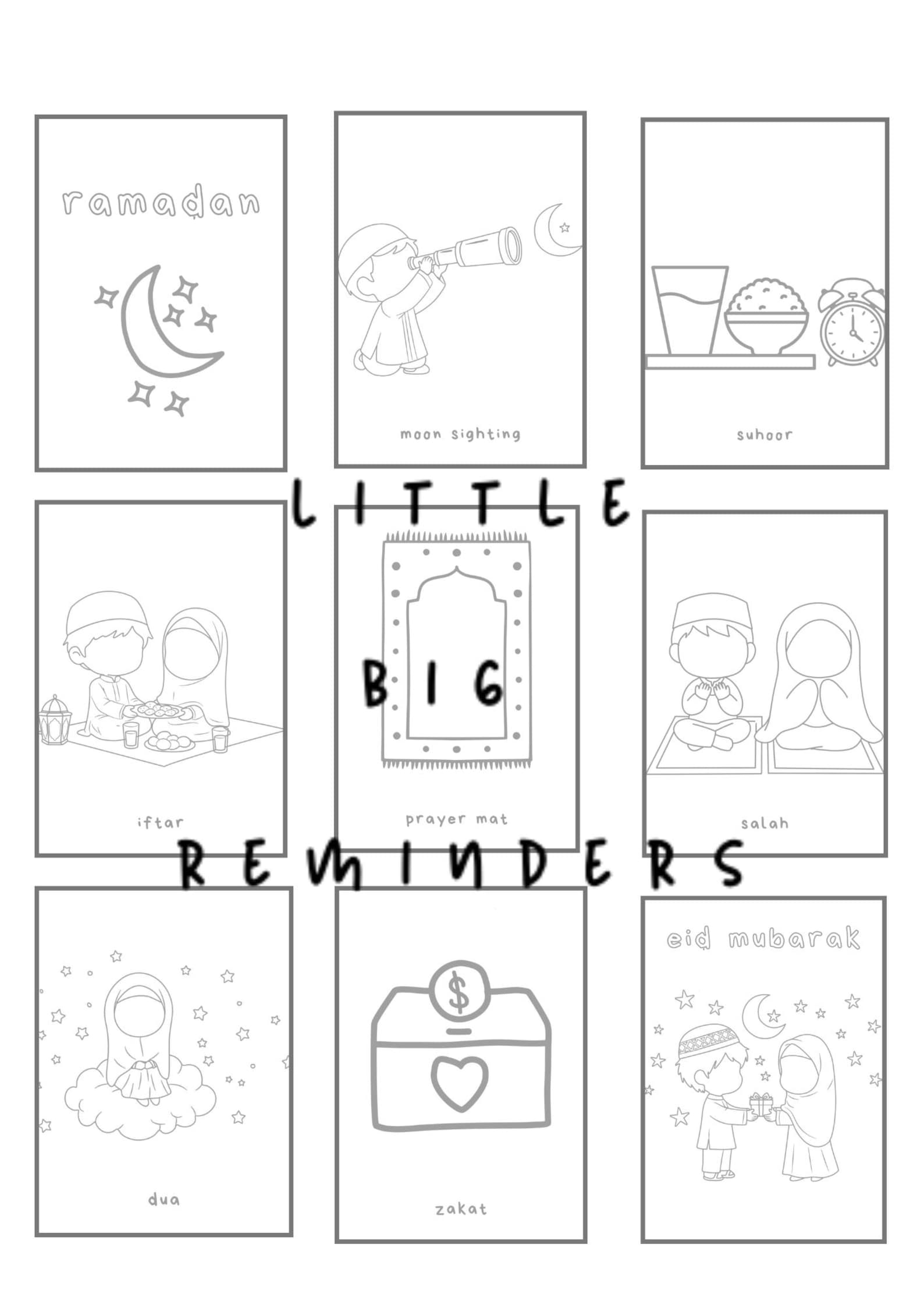 Ramadan Colouring Sheets for Toddlers by Littlebigreminders - Etsy