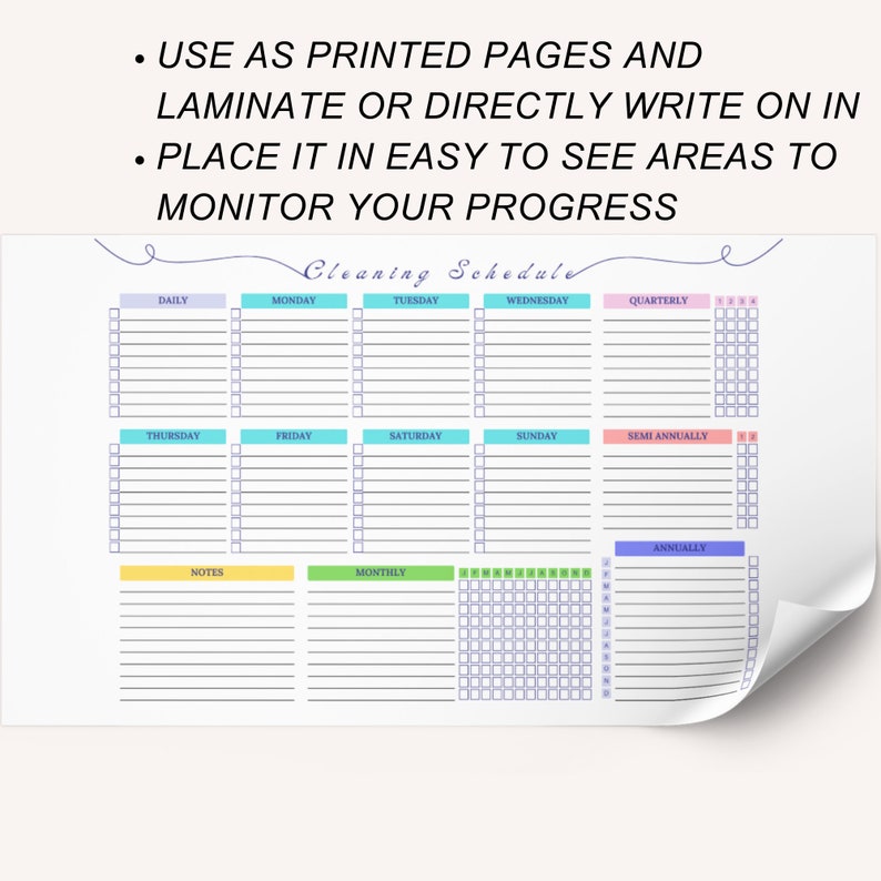 Editable Cleaning Checklist Schedule Canva Home Cleaning Tracker Daily ...
