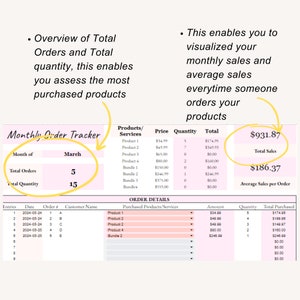 Client Order Tracker, Sales Manager Spreadsheet, Online Order Tracker ...