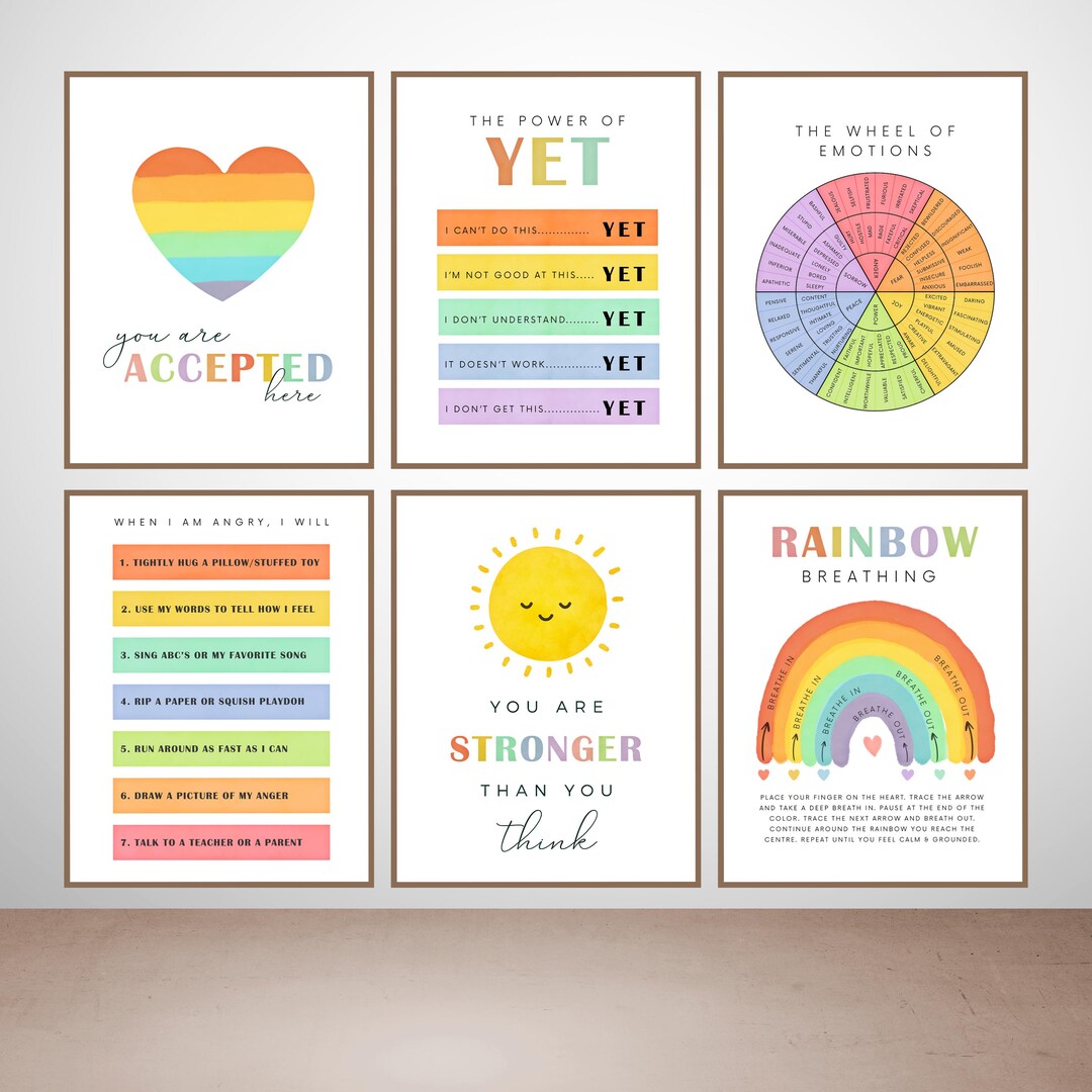 Calm Corner Posters: Therapy Printable Wall Art Set (digital Download ...