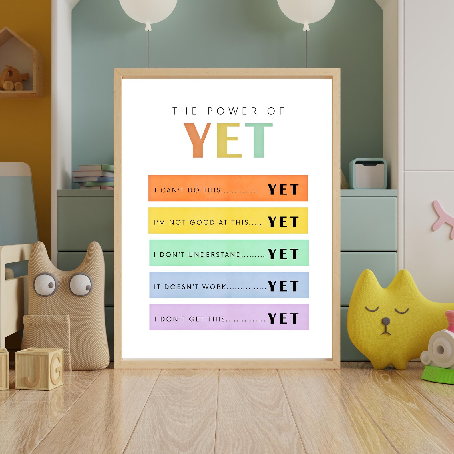 Growth Mindset Poster: the Power of Yet, Coping Skills (digital ...