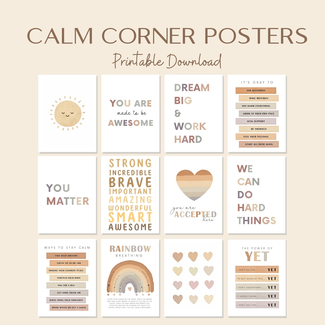 Positive Affirmation Posters: Boho Classroom Decor (digital Download ...