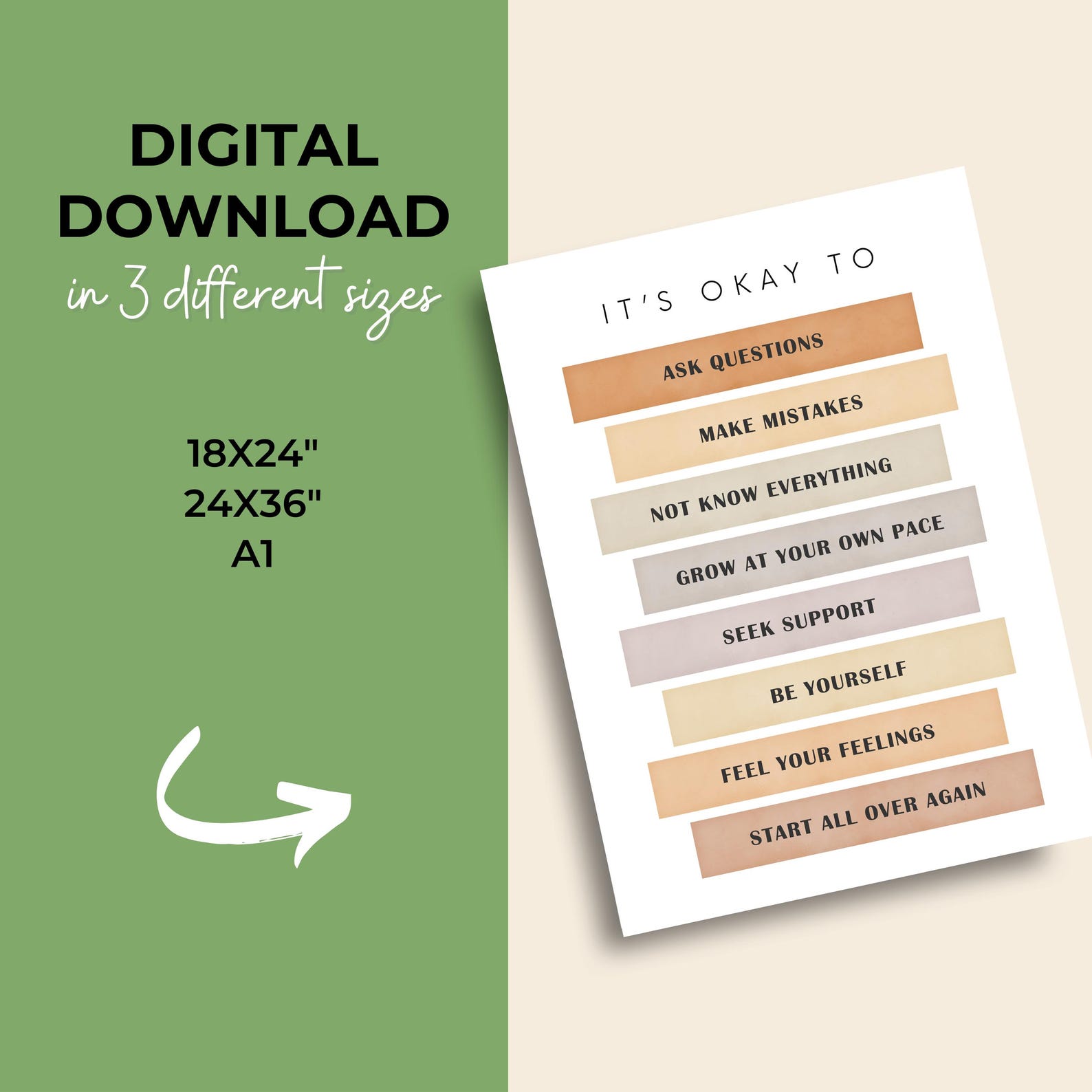 Calm Corner Poster Set of 6, Therapy Printable Wall Art for Kids in ...