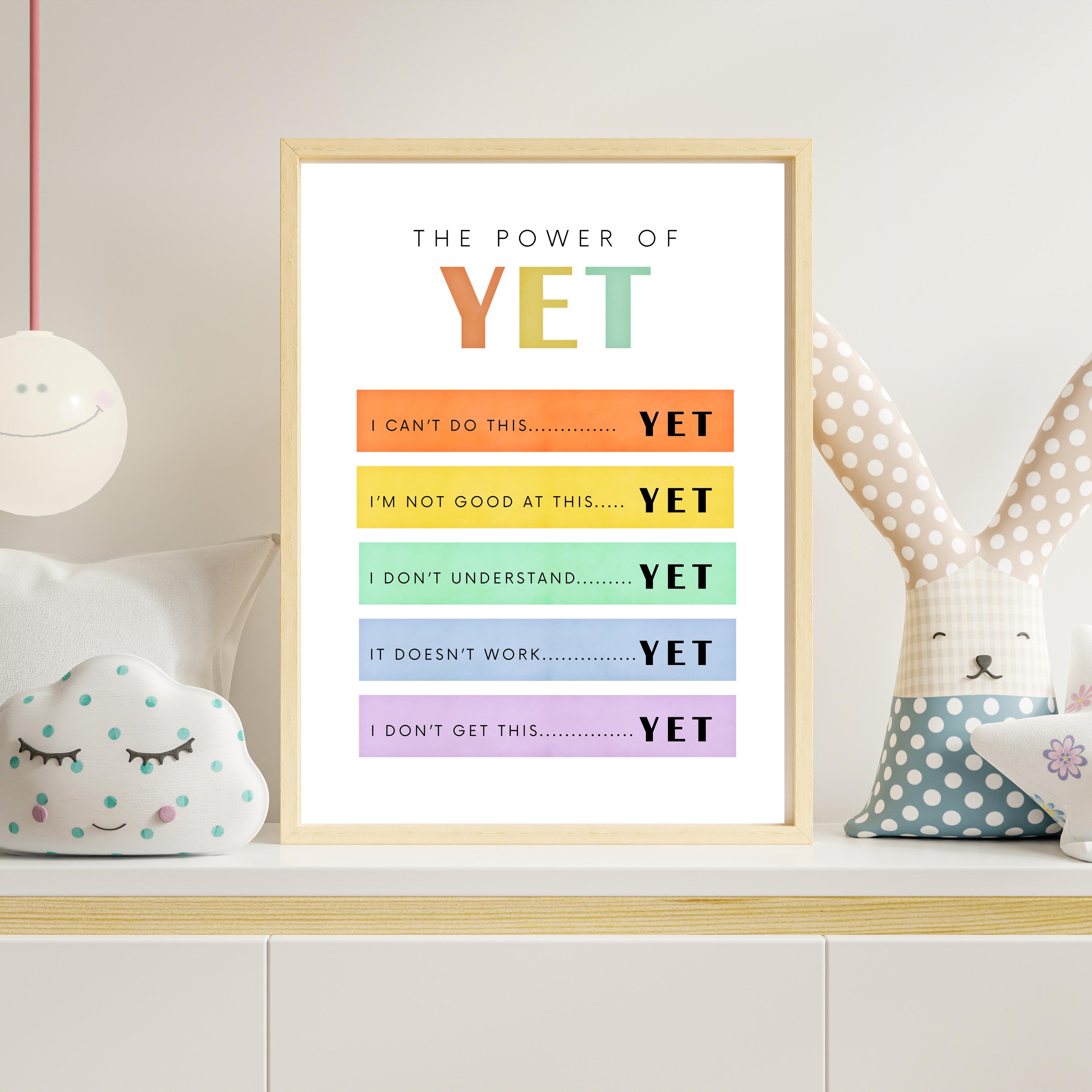 Growth Mindset Poster: the Power of Yet, Coping Skills (digital ...