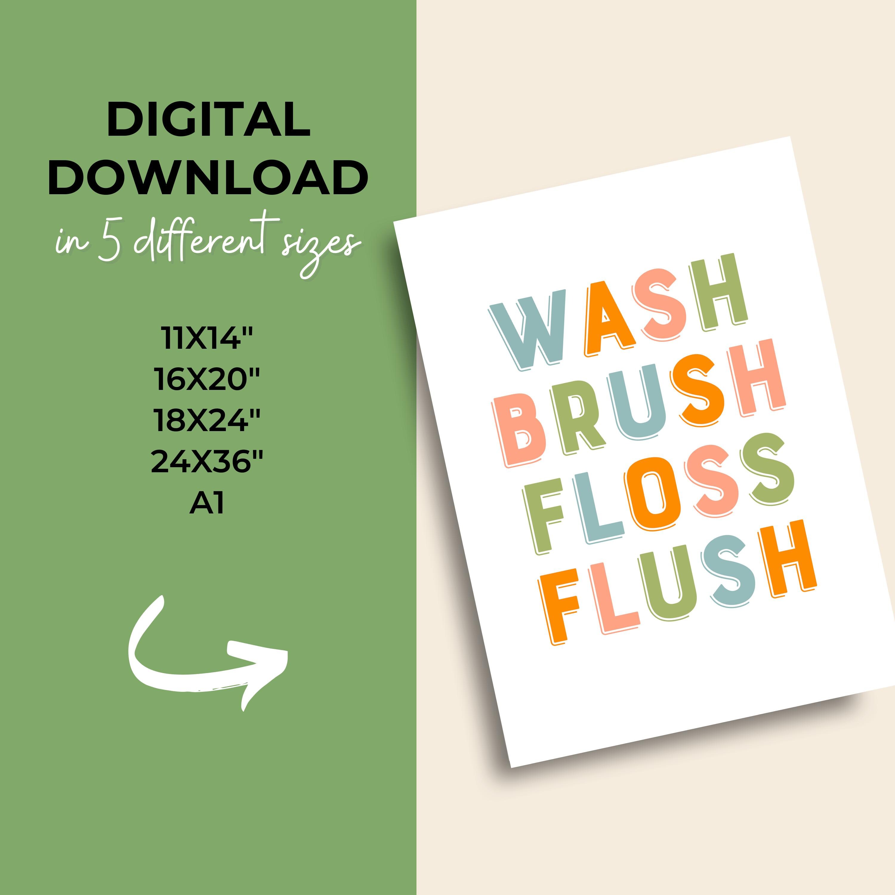 Bathroom Rules Poster Set: Fun Kids Printable Wall Art (digital ...