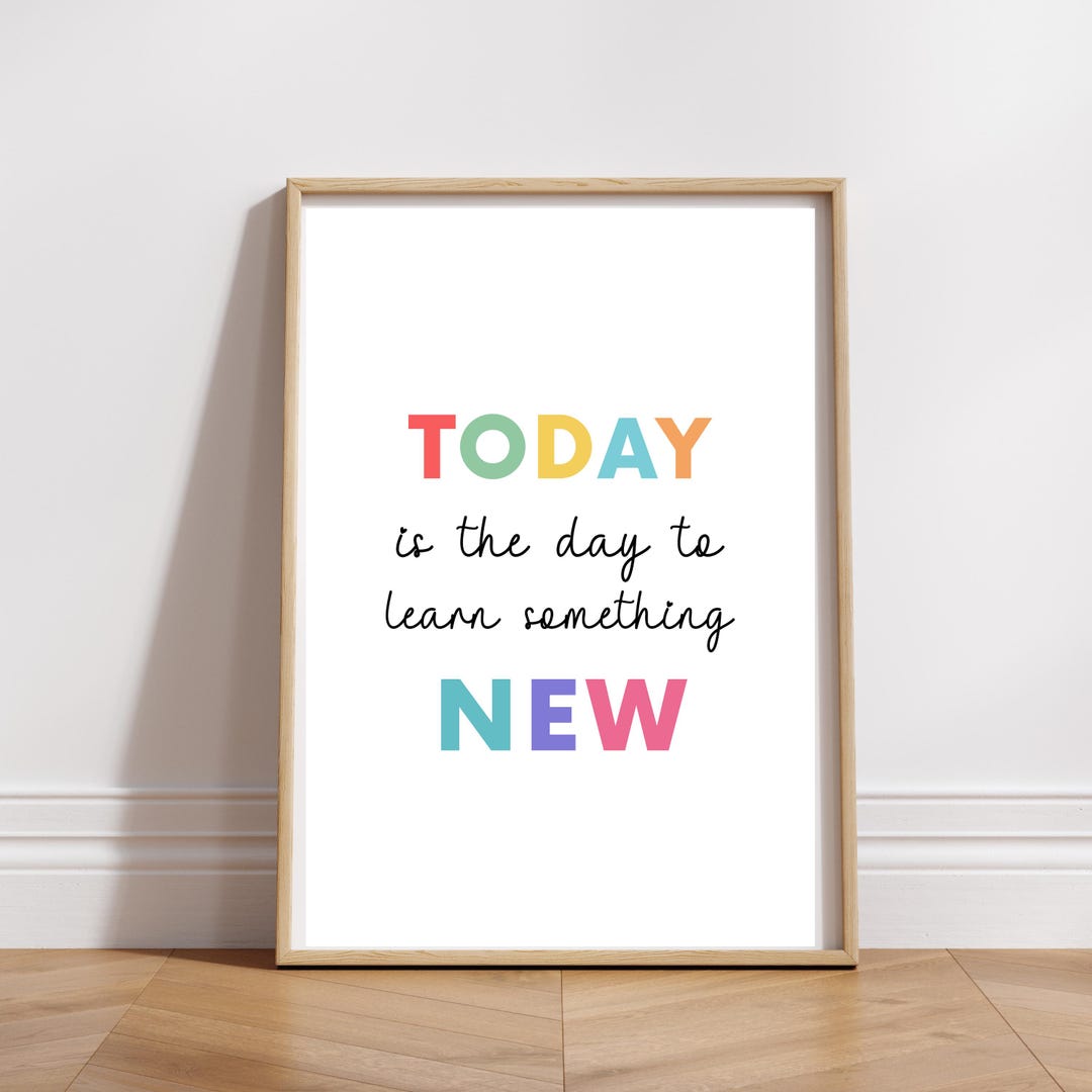 Learn Something New Poster: Colorful Classroom Decor (digital Download ...