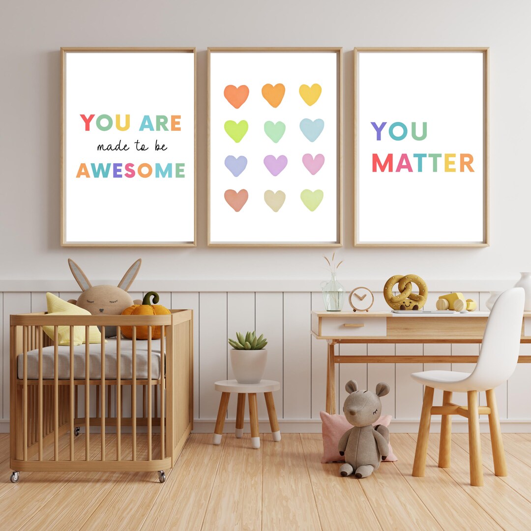 Set of 3 Motivational Posters, You Are Made to Be Awesome, You Matter ...