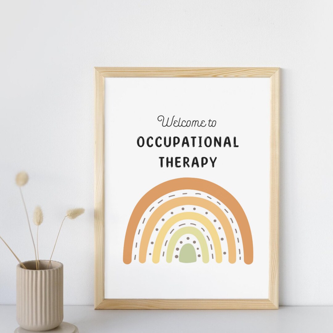 Occupational Therapy Rainbow, OT Definition Print, Therapy Room Decor ...