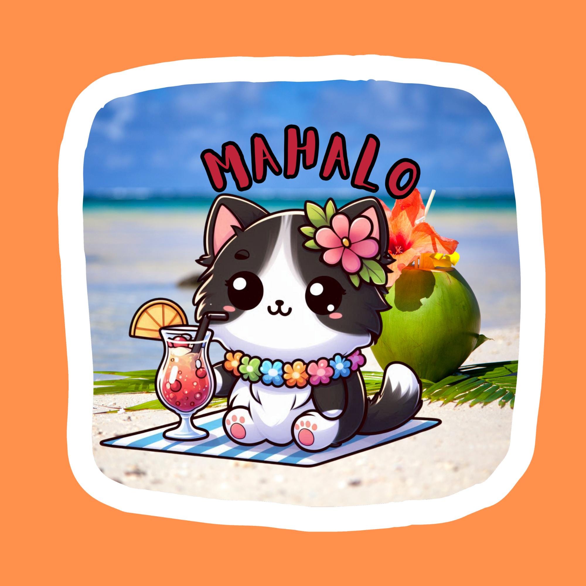 Mahalo Cat Stickers - Etsy