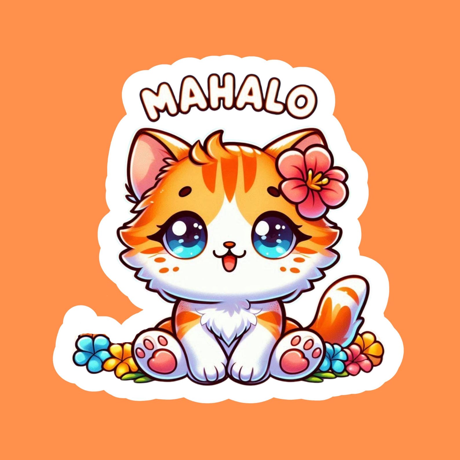 Mahalo Cat Stickers - Etsy